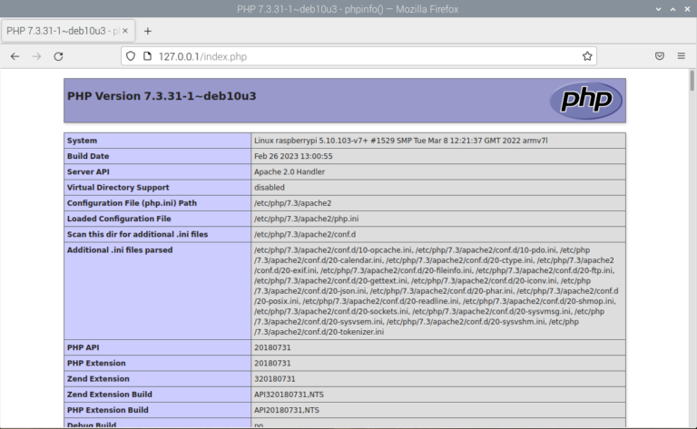ラズパイ3 Model B にApache とPHP をインストール – FRONT