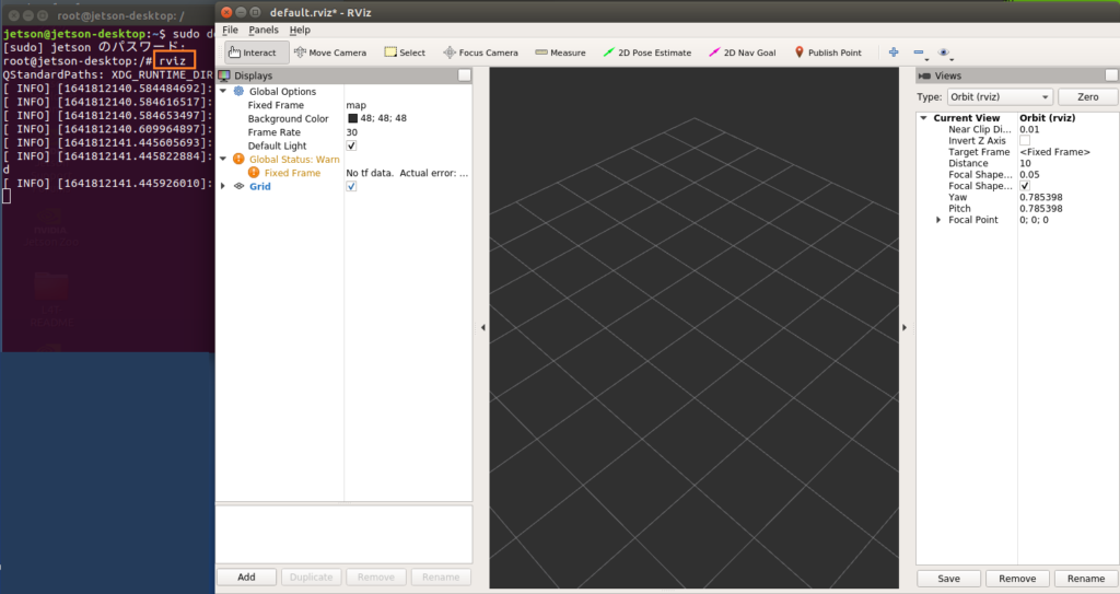 Jetson Nano + コンテナ にROS1（Melodic）をインストール – FRONT